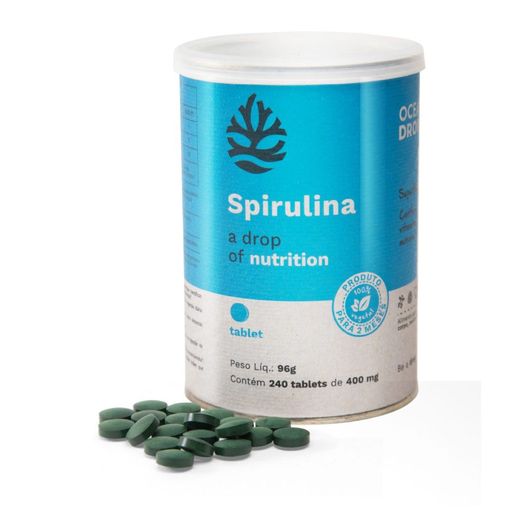 Spirulina 240 Tablets 400mg – Ocean Drop – Kaizen Saúde Integral